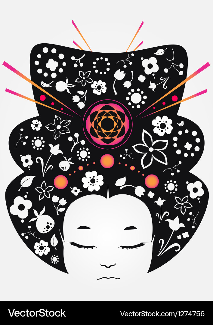 Japan girl Royalty Free Vector Image - VectorStock
