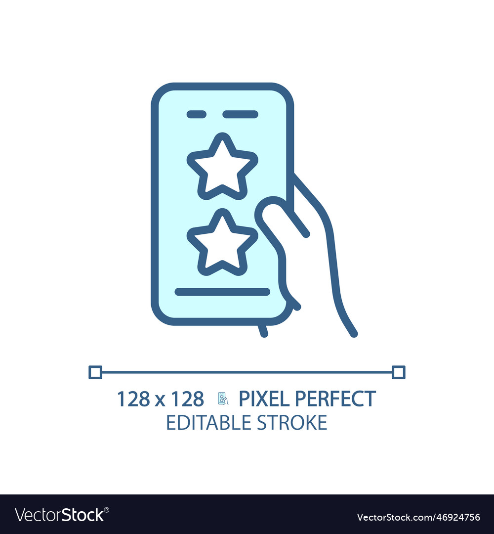 Mobile rating pixel perfect rgb color icon Vector Image