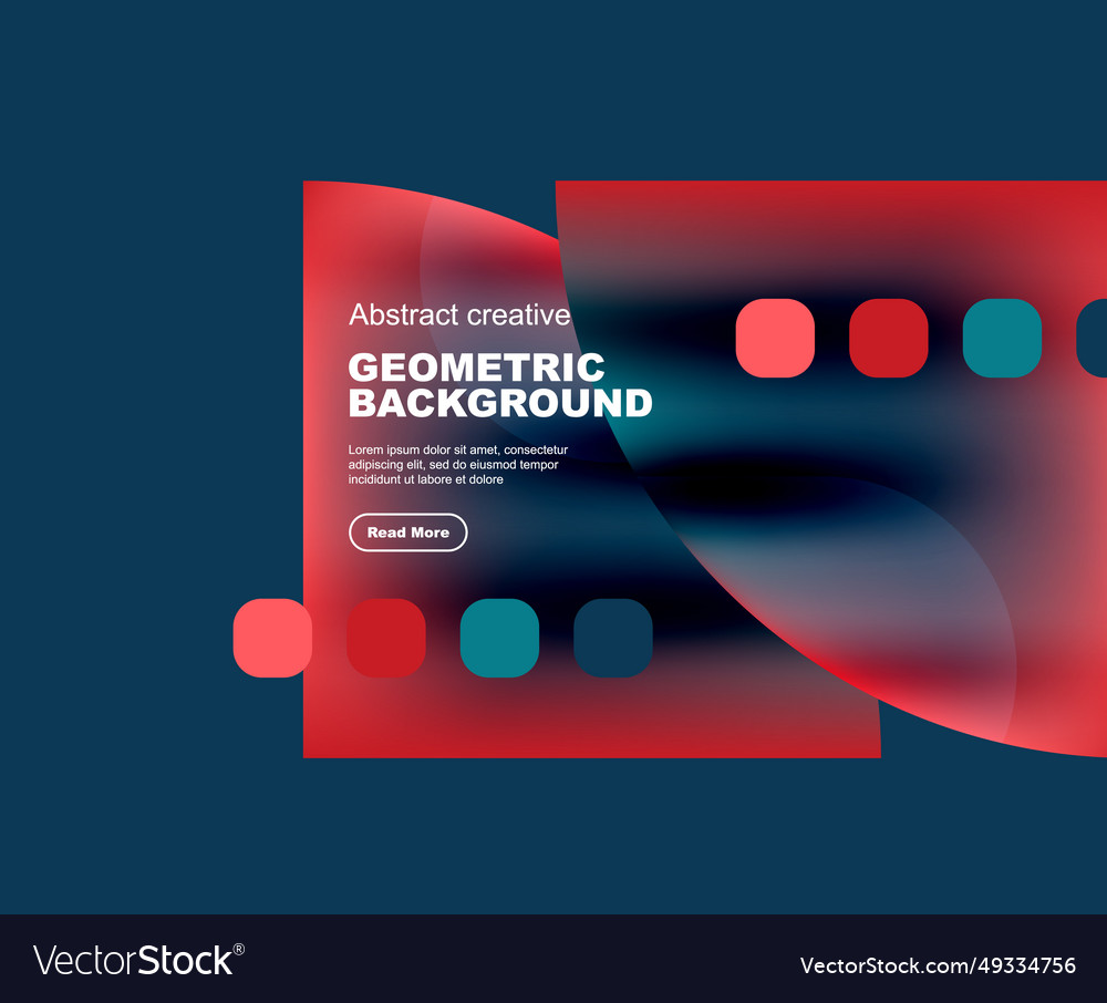 Round triangle and square composition Royalty Free Vector
