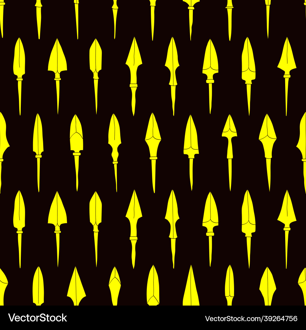 Seamless pattern with ancient arrowheads Vector Image