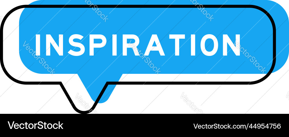 Speech banner and blue shade with word Royalty Free Vector