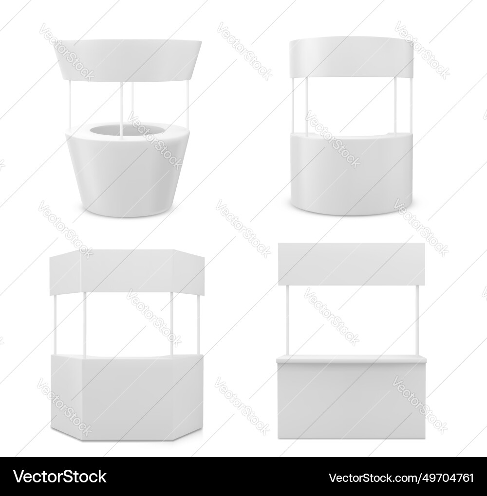 Advertising and promo booth stand Royalty Free Vector Image