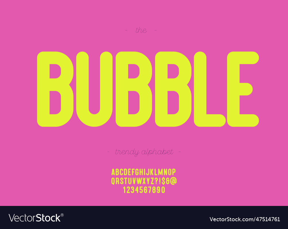Bubble font Royalty Free Vector Image - VectorStock