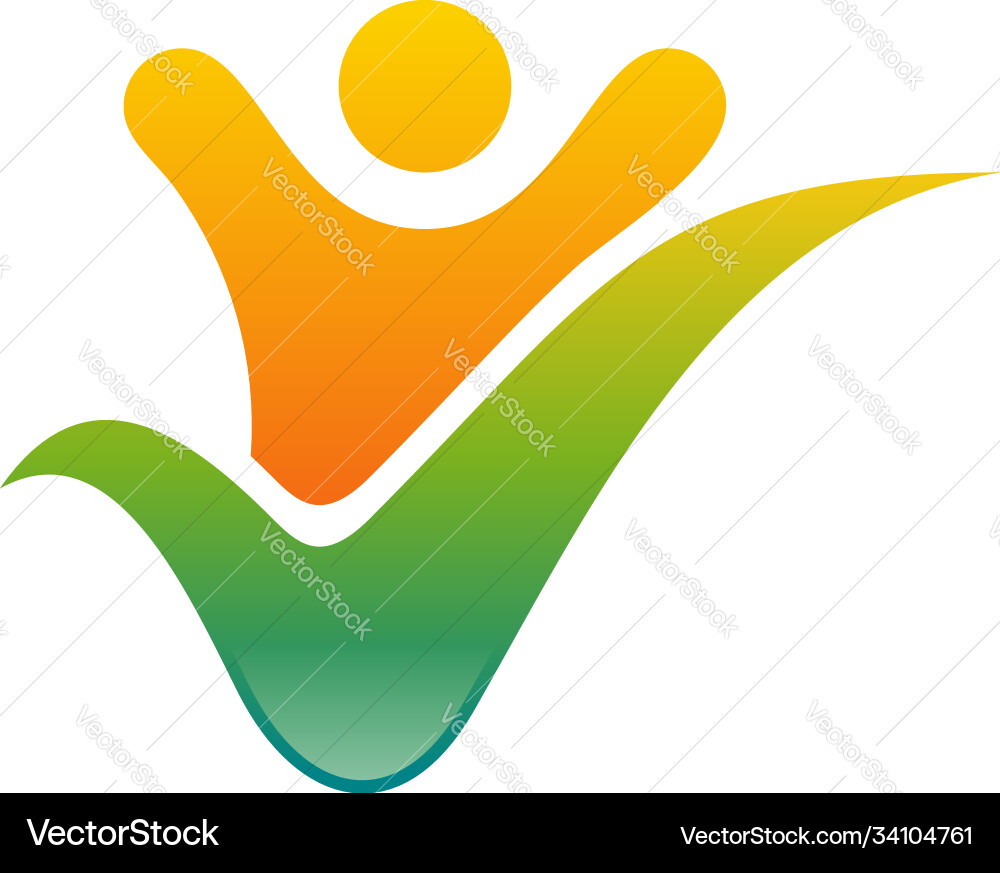 Children check logo designs safe kids Royalty Free Vector