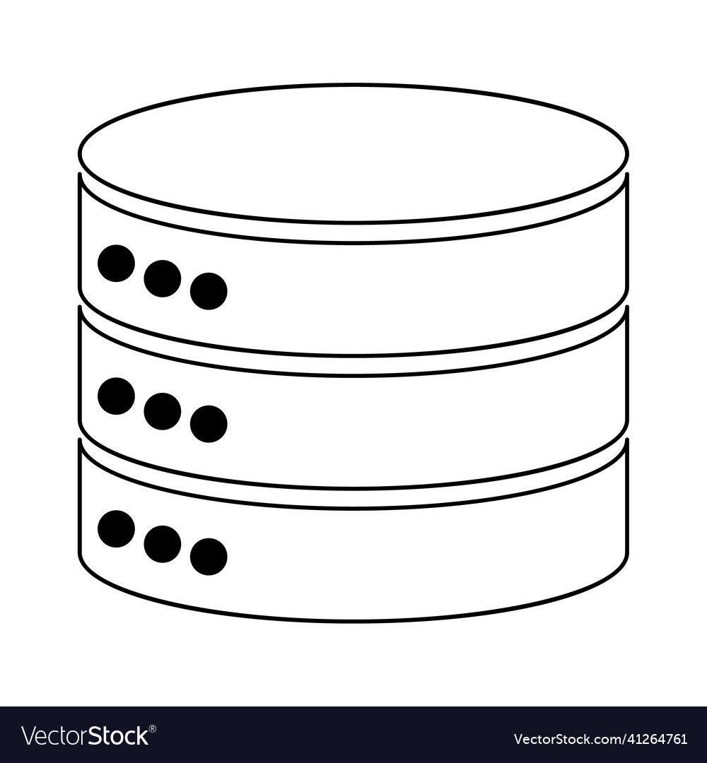 Database storage icon internet network server Vector Image Database storage icon internet network server Vector Image