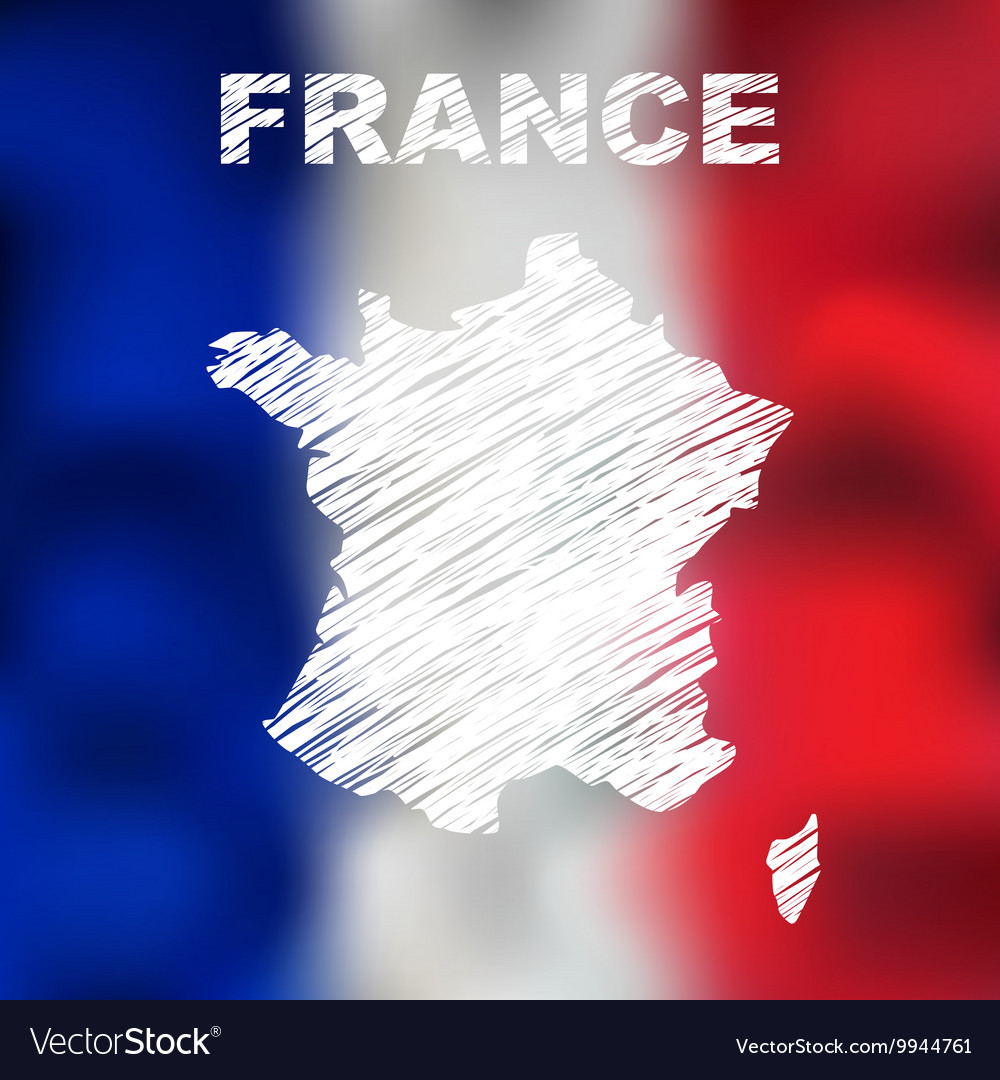 French abstract map Royalty Free Vector Image - VectorStock