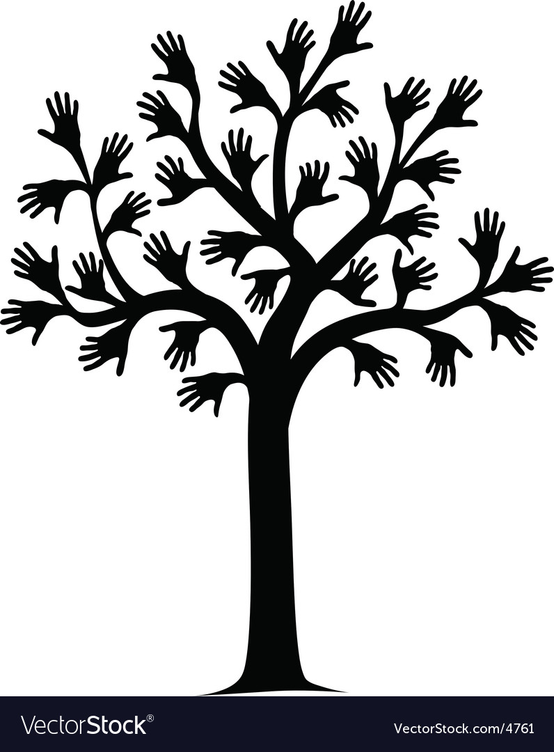 Hand tree Royalty Free Vector Image - VectorStock