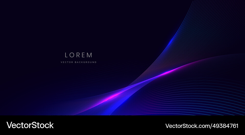 Neon Blue & Pink Tech Waves Royalty Free Vector Image