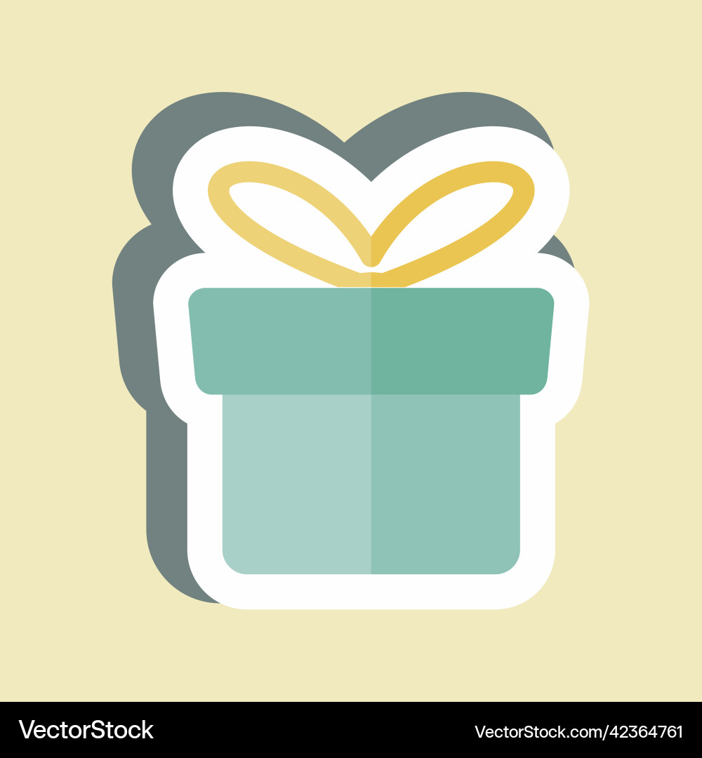Sticker gift suitable for business symbol simple Vector Image
