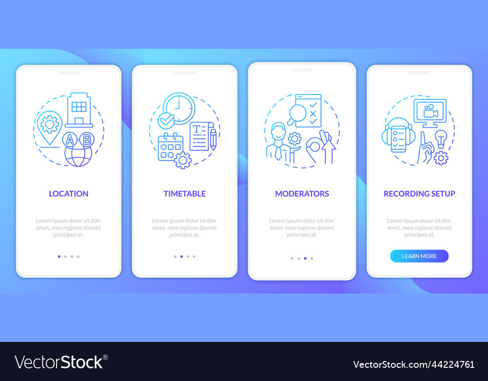 Usability Testing Session Logistics Blue Gradient Vector Image
