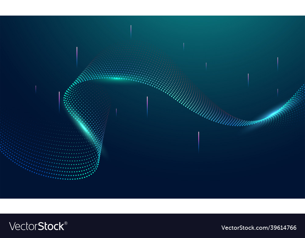 Abstract wave lines dynamic flowing colorful light