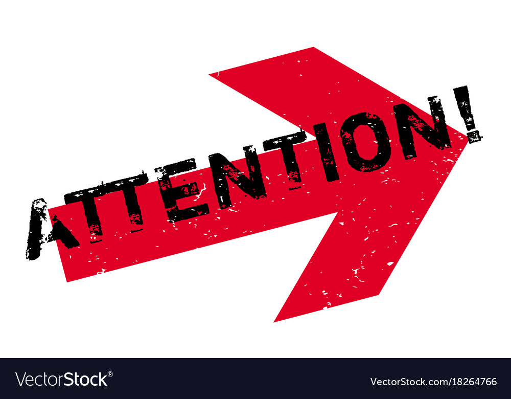 Attention rubber stamp Royalty Free Vector Image