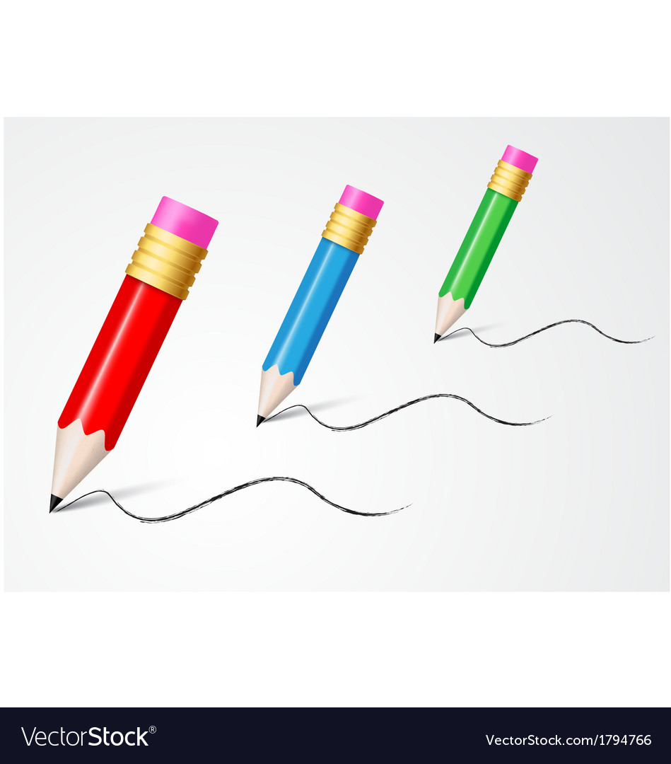 Back to school concept writing with pencil Vector Image