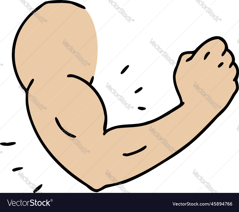 Biceps with male emphasis Royalty Free Vector Image