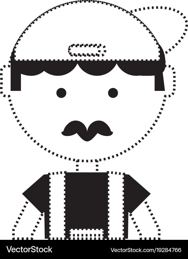 Cartoon mechanic man icon Royalty Free Vector Image