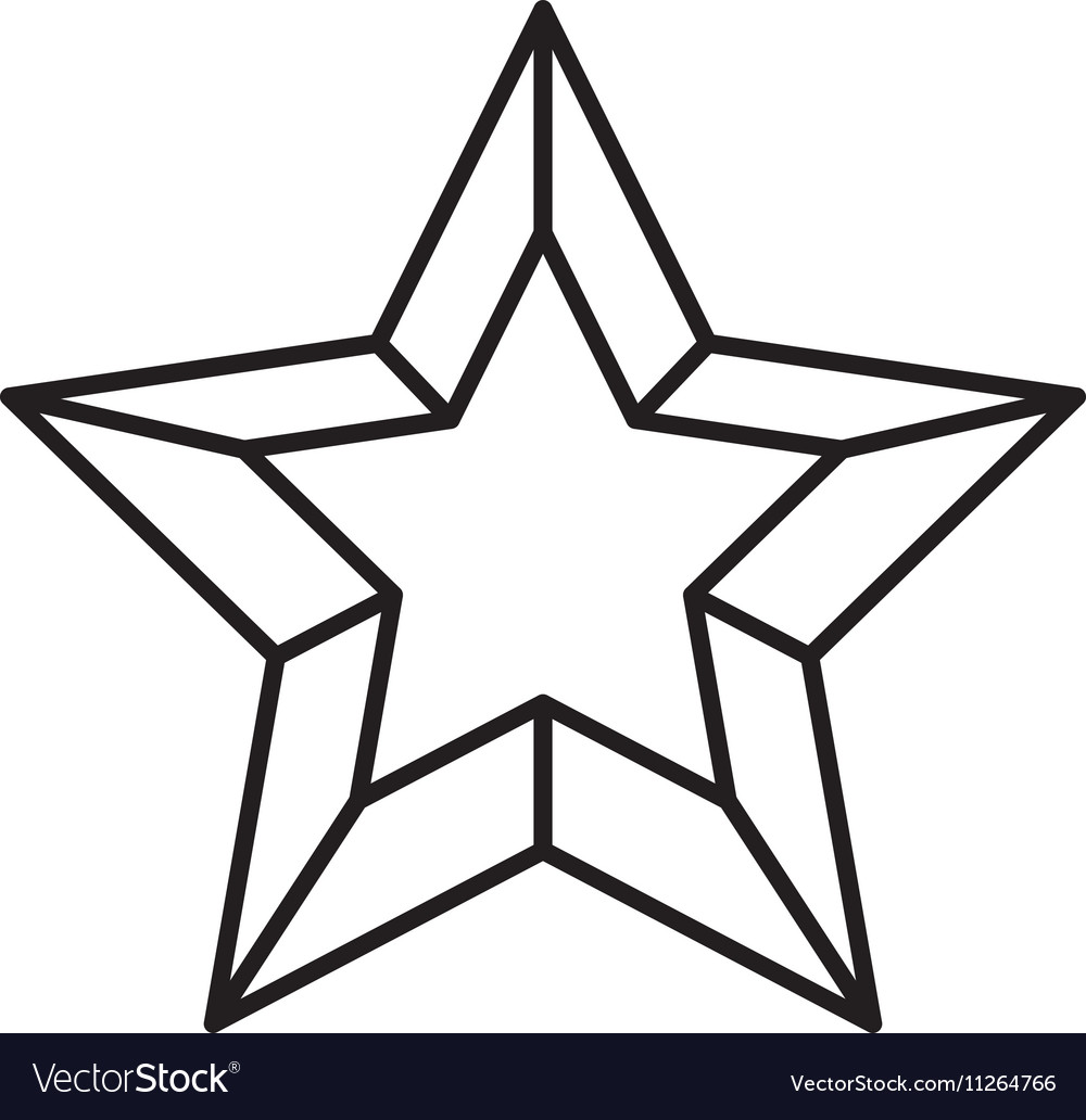 Merry christmas star isolated icon Royalty Free Vector Image
