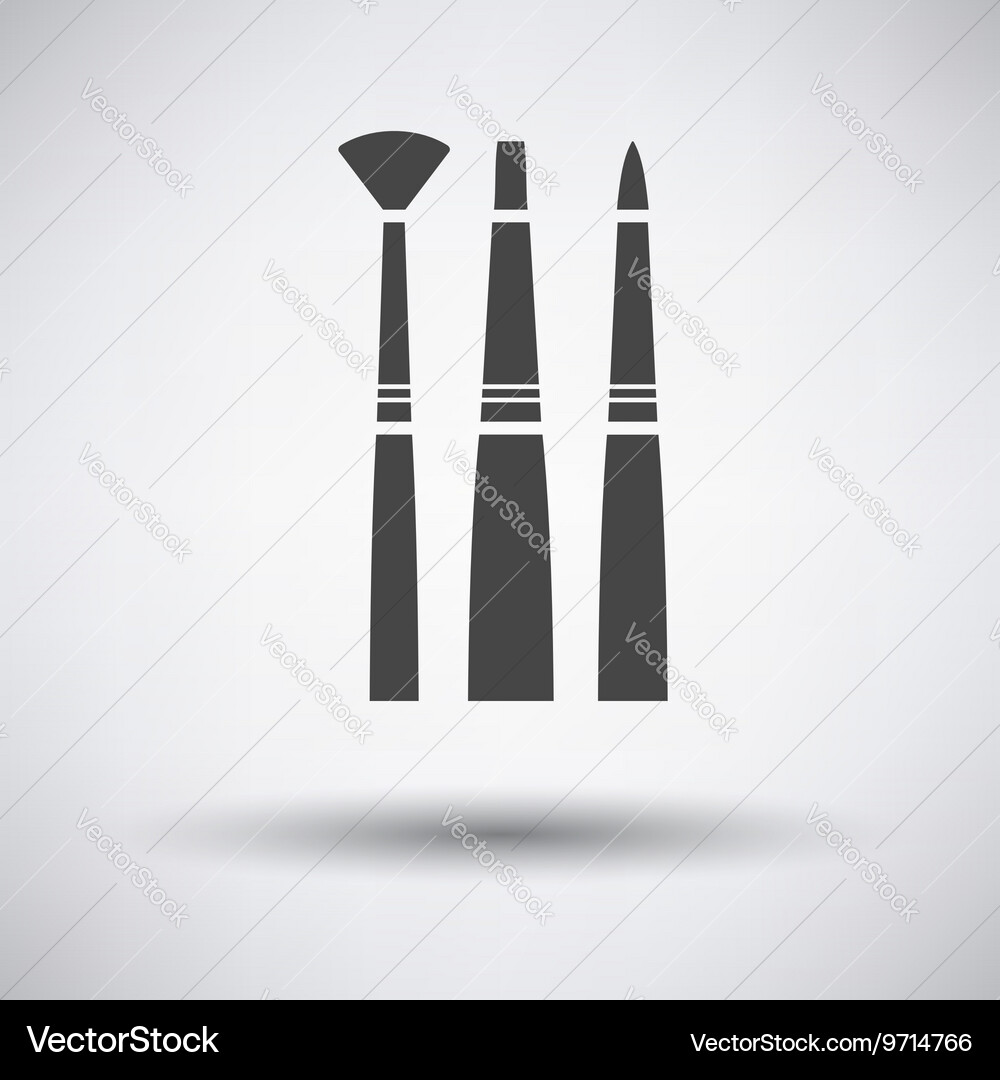 Paint brushes set icon Royalty Free Vector Image
