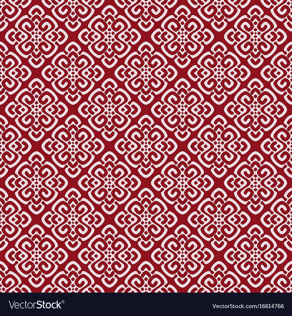 Red damask pattern Royalty Free Vector Image - VectorStock