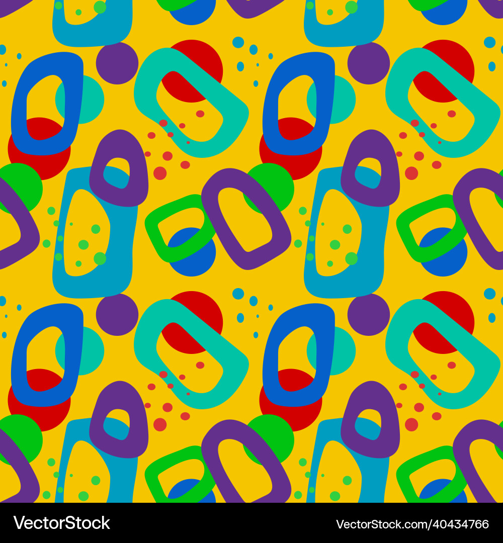 Seamless abstract pattern of simple organic shapes
