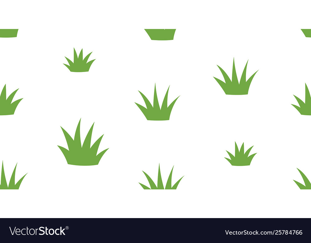Seamless pattern with grass Royalty Free Vector Image