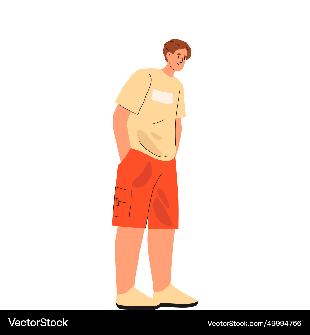 Standing man male people Royalty Free Vector Image