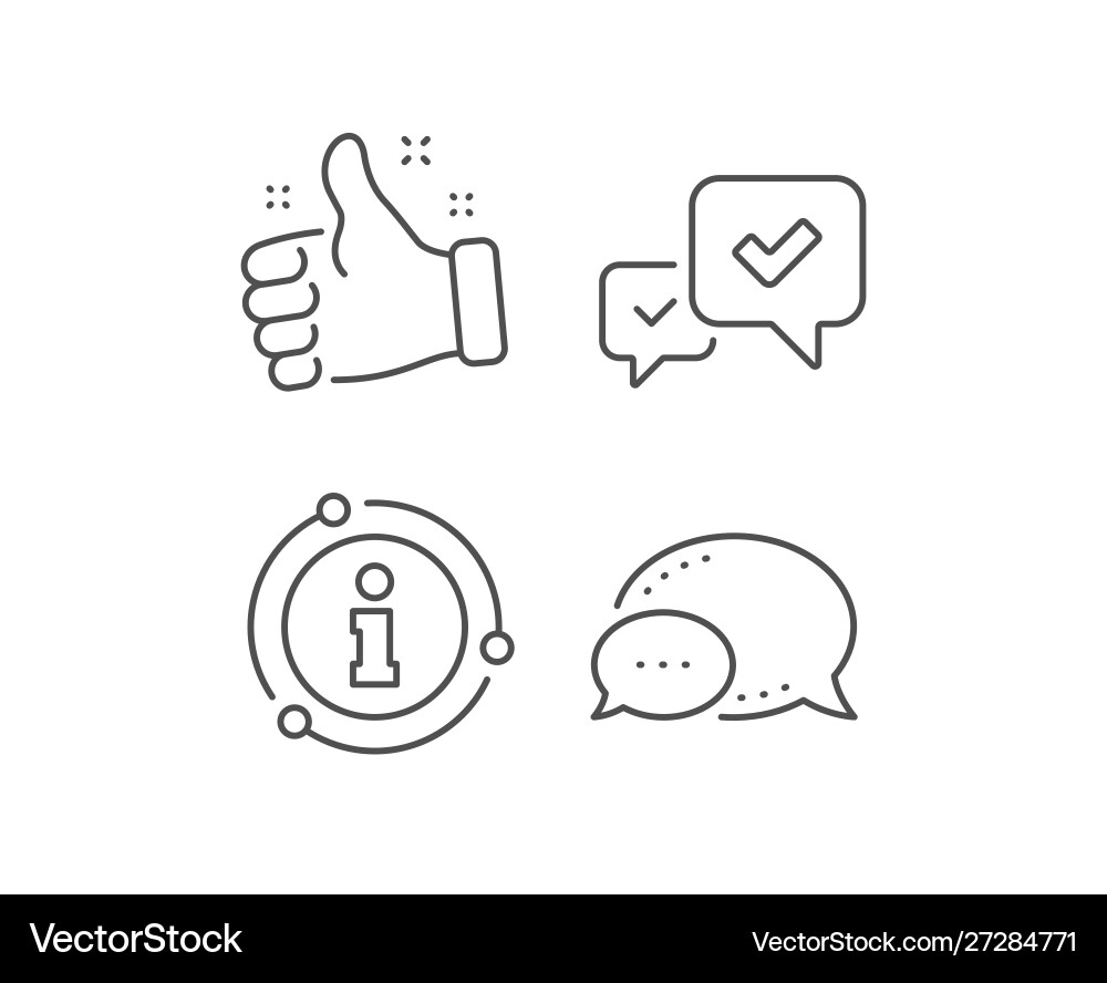 Approve line icon accepted or confirmed sign Vector Image