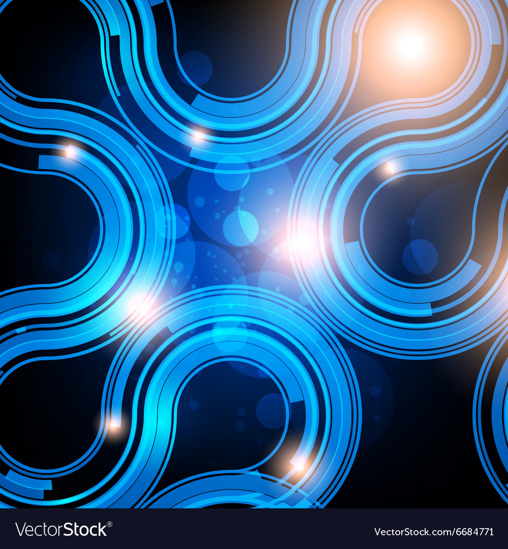 Blue techno background Royalty Free Vector Image