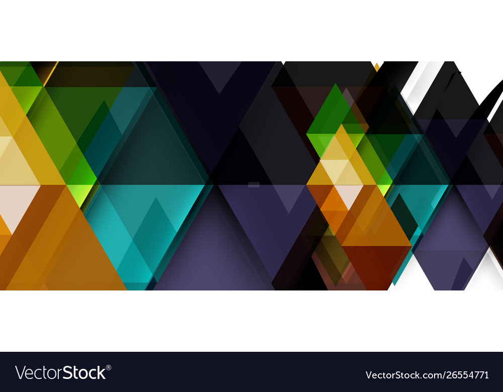 Colorful repeating triangles modern geometric Vector Image