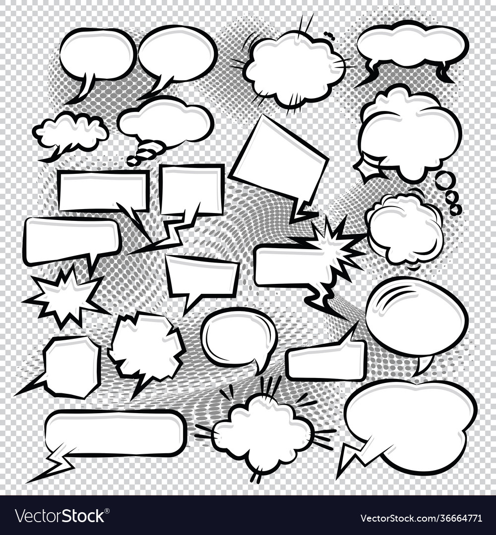 Comic bubble speech balloons speech cartoon Vector Image Comic bubble speech balloons speech cartoon Vector Image