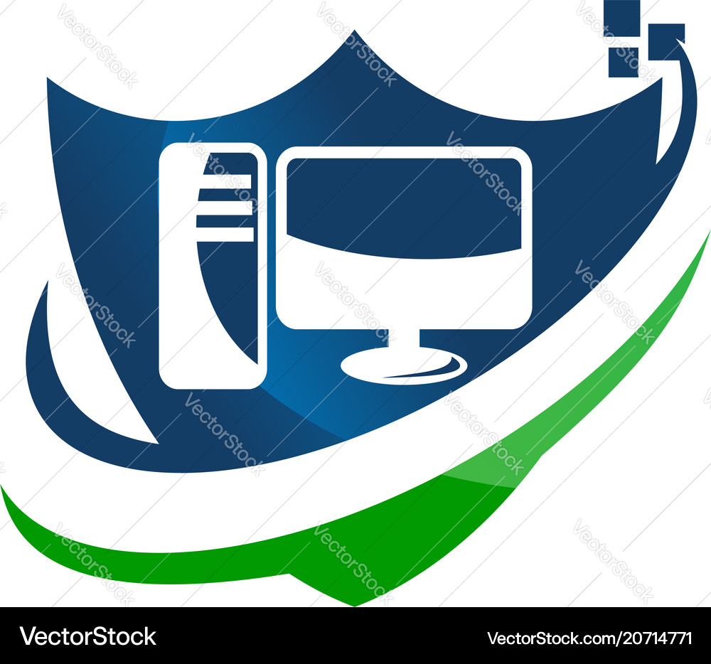 Computer protection Royalty Free Vector Image - VectorStock