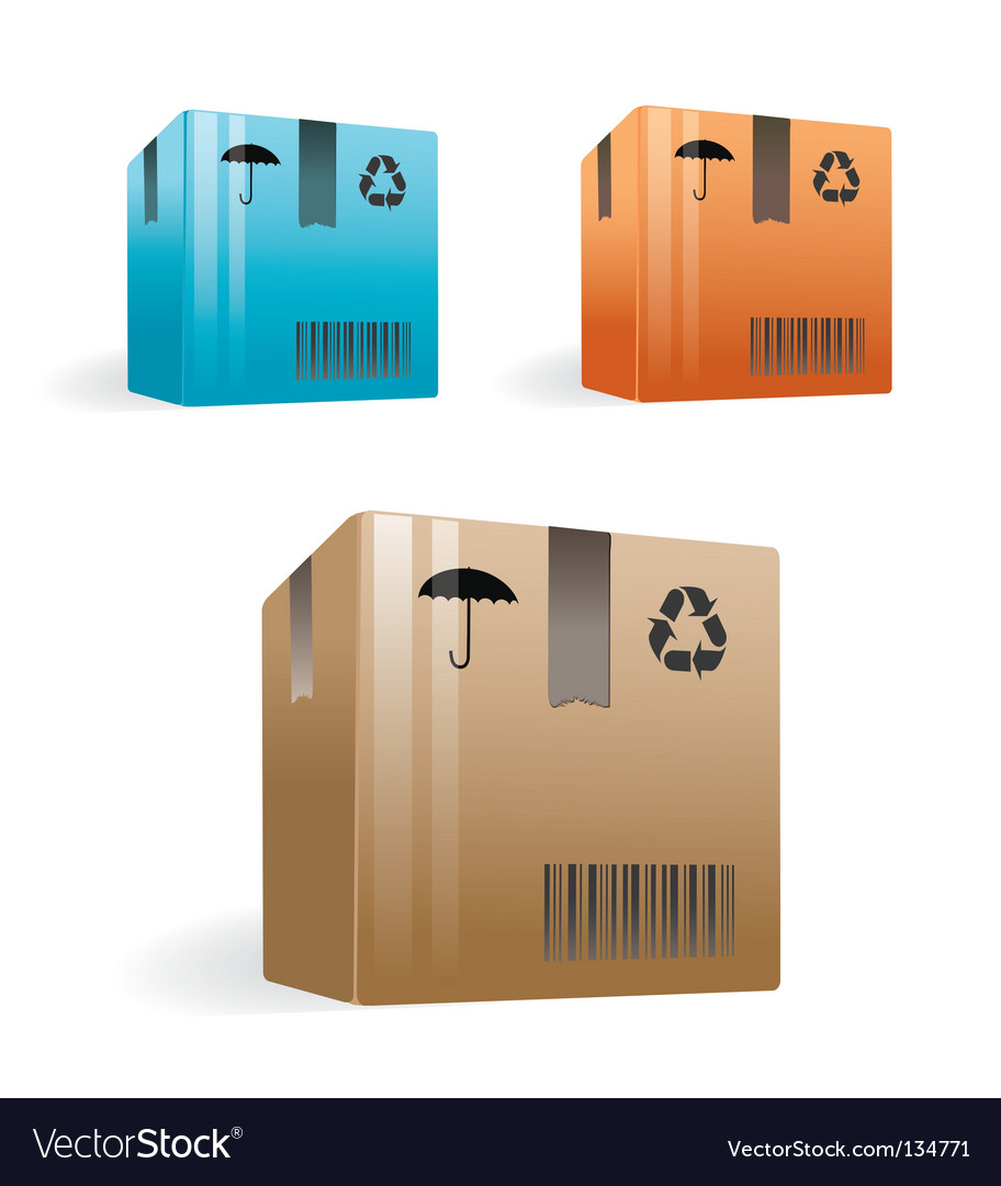 Delivery boxes Royalty Free Vector Image - VectorStock