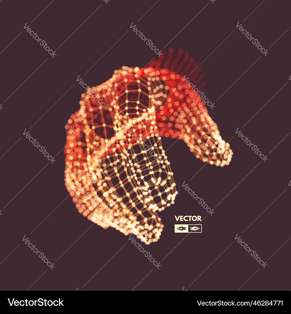 Human arm hand model connection structure future Vector Image