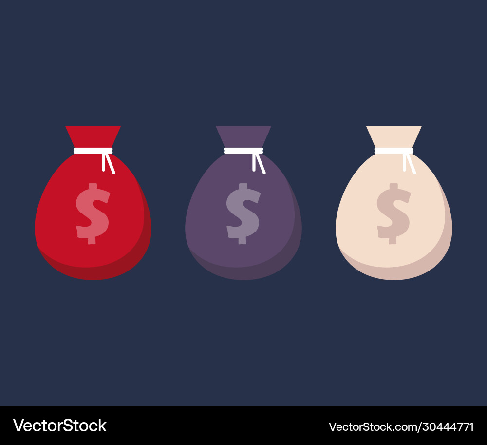 Money bag isolated on white Royalty Free Vector Image