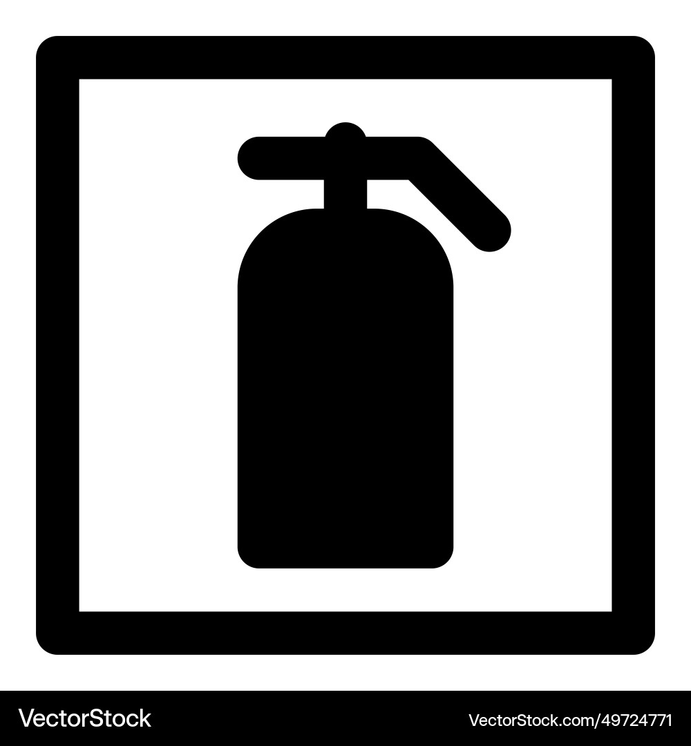 Sign indicating location of fire extinguisher Vector Image