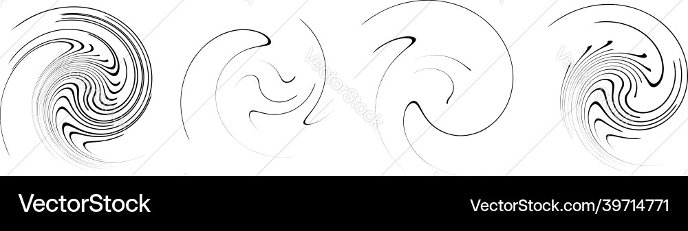 Spiral swirl twirl volute element whirlpool Vector Image