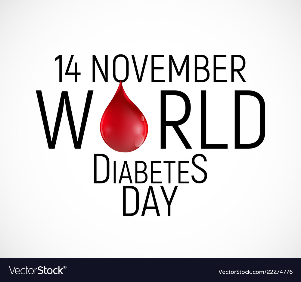 14 November World Diabetes Day Awareness Vector Image