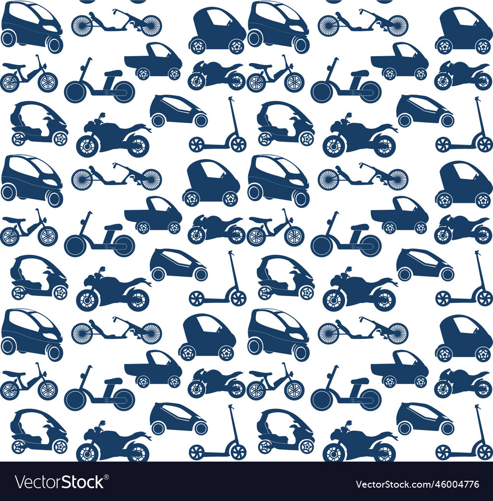 Blue transportation pattern Royalty Free Vector Image