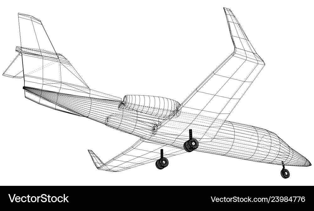 Commercial airplane fast travel Royalty Free Vector Image