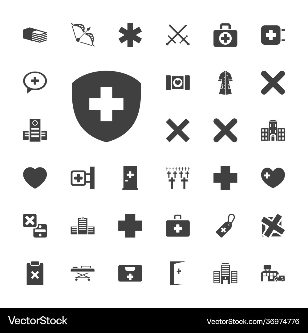 Cross icons Royalty Free Vector Image - VectorStock