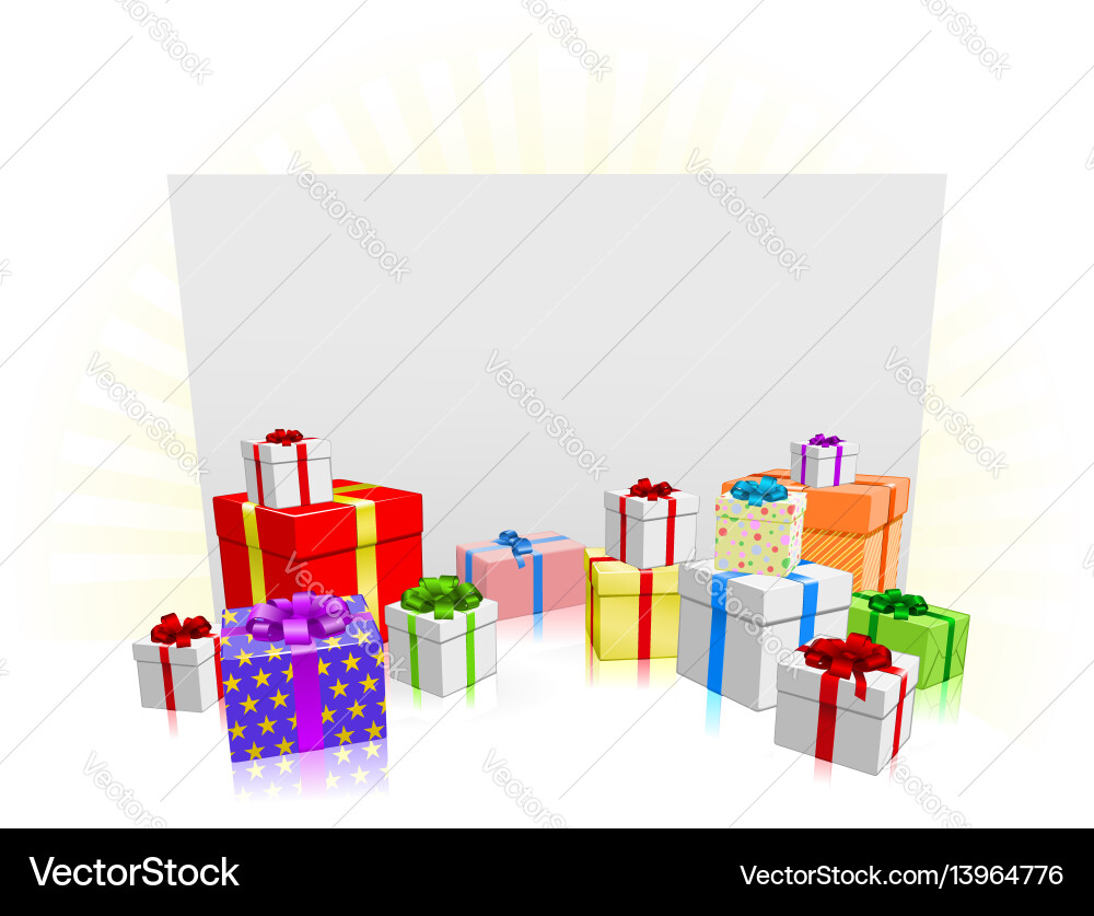 Gifts and sign concept Royalty Free Vector Image