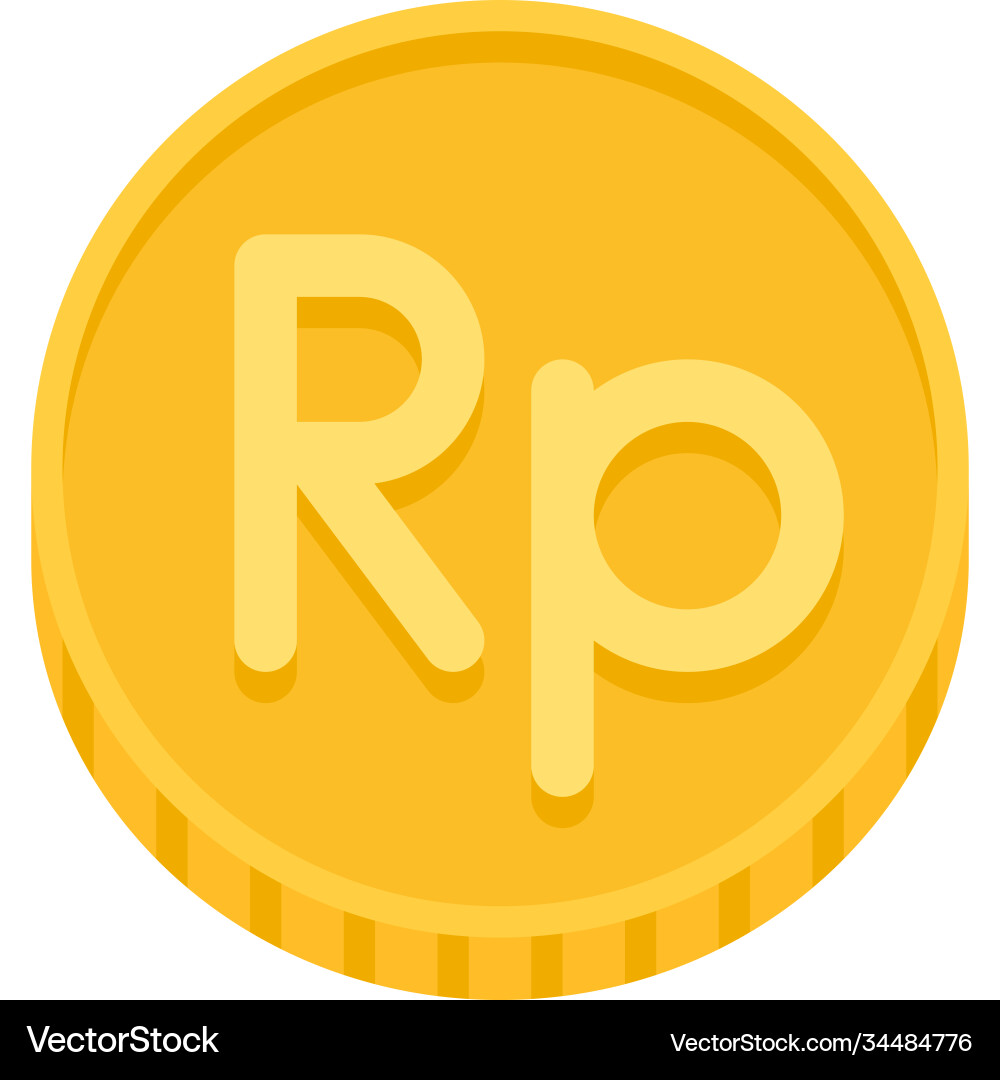 Indonesian rupiah coin official currency Vector Image