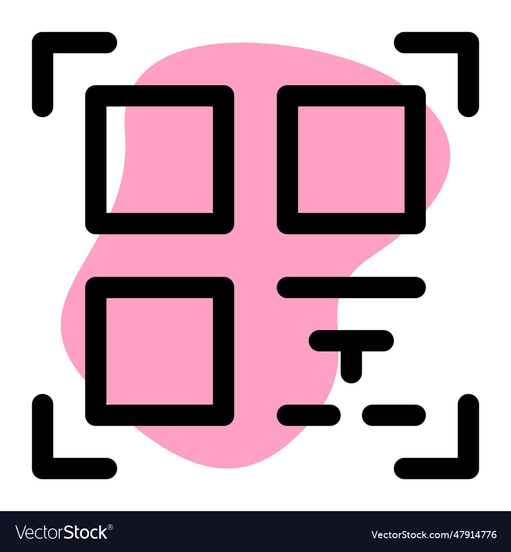 Qr code a two dimensional matrix barcode Vector Image