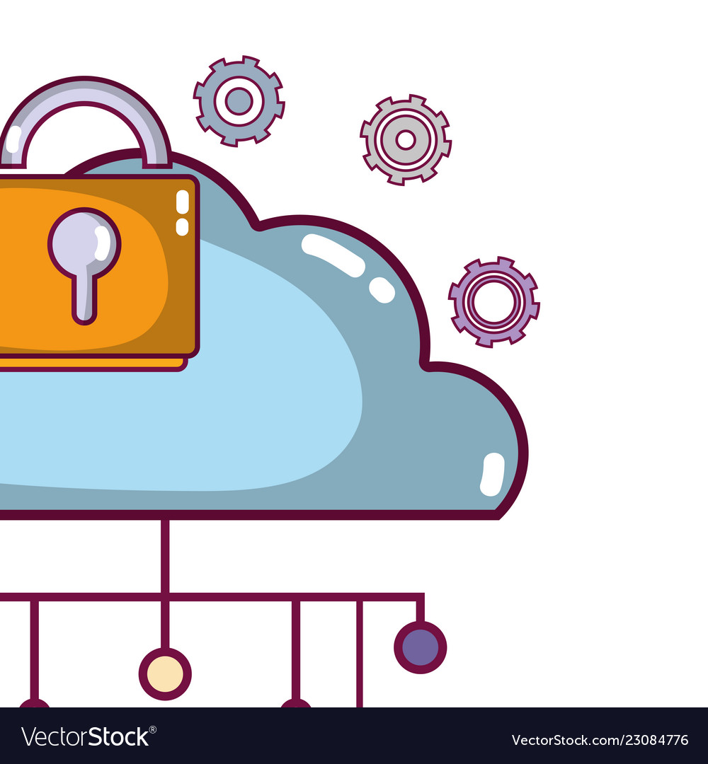 Technology computing support cartoon Royalty Free Vector