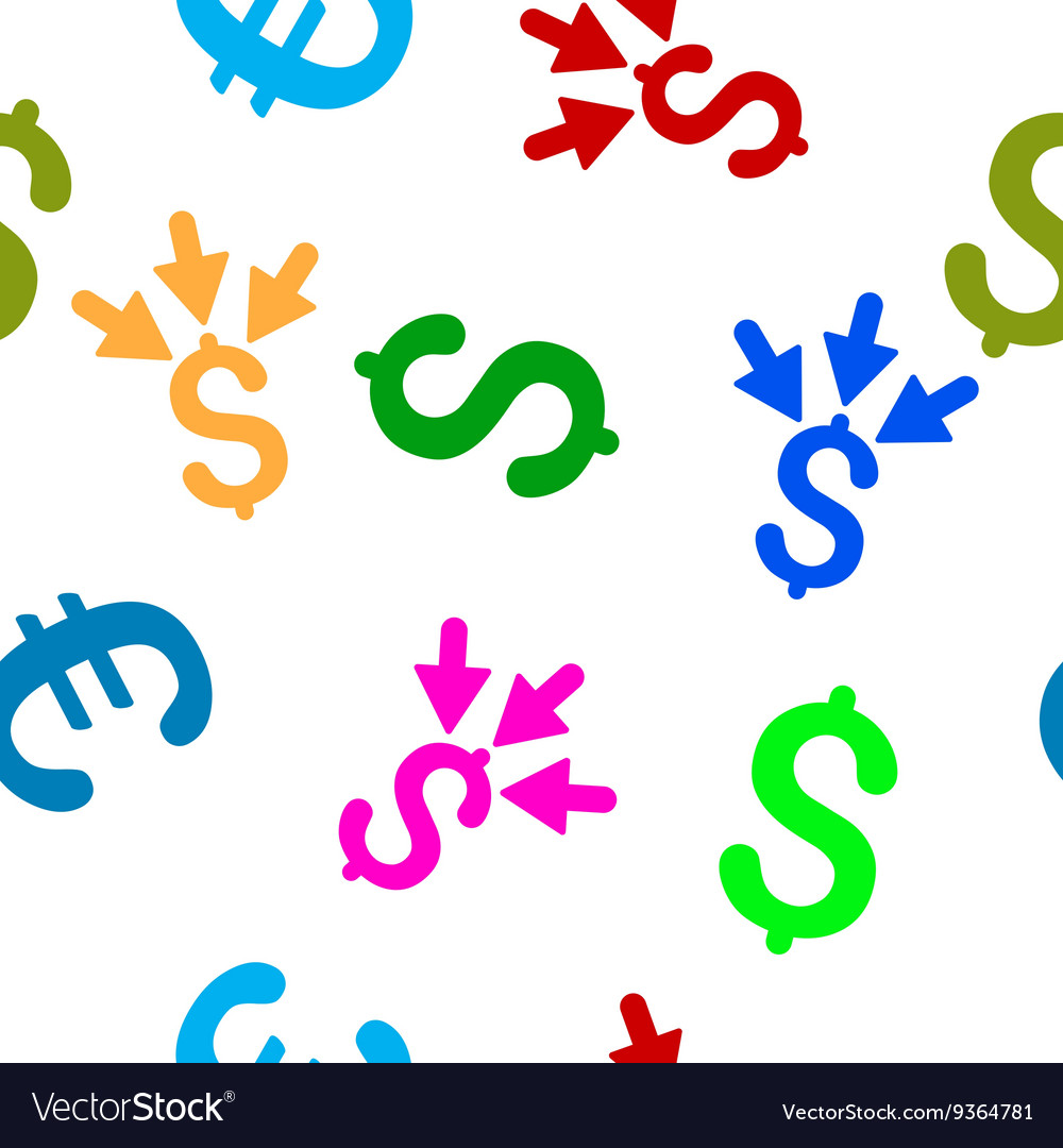 Aggregate payment flat seamless pattern Royalty Free Vector