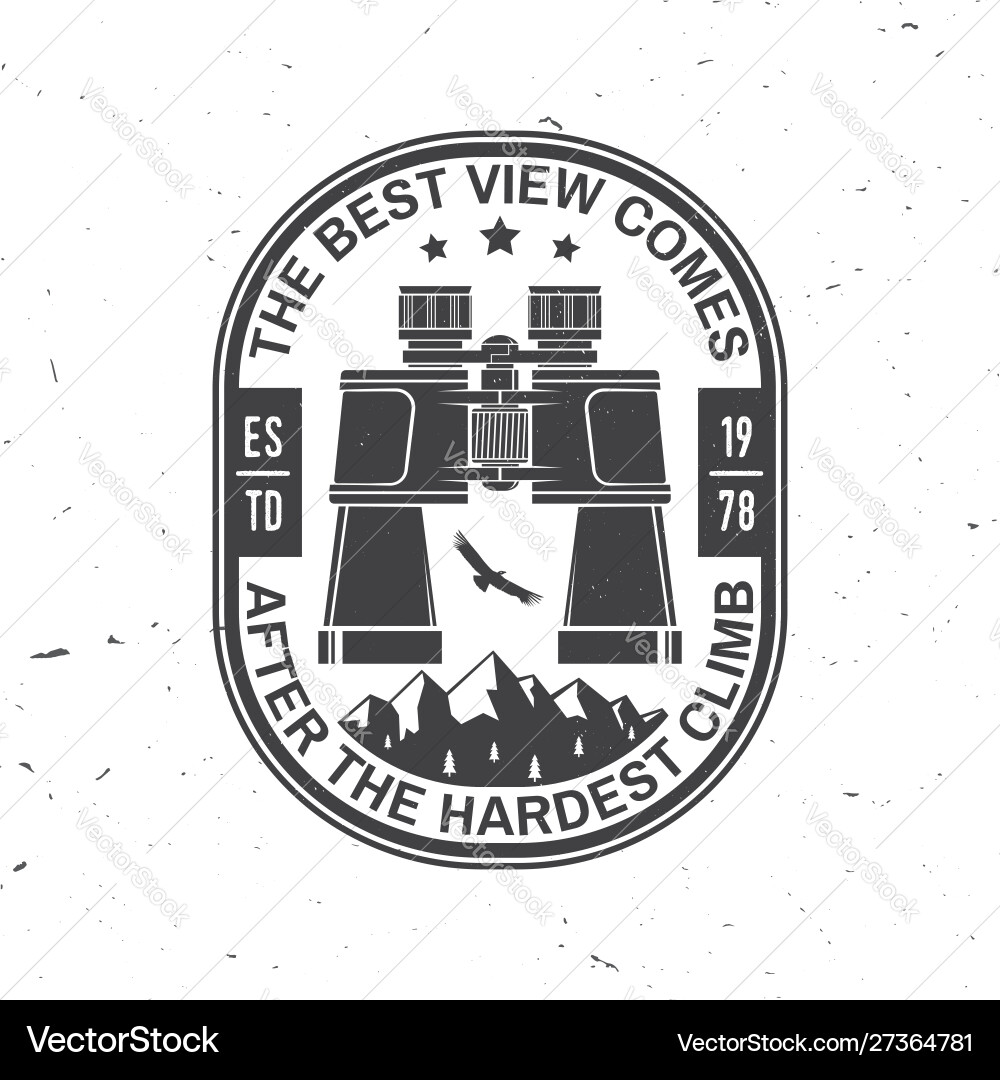 Best view comes after hardest climb Royalty Free Vector