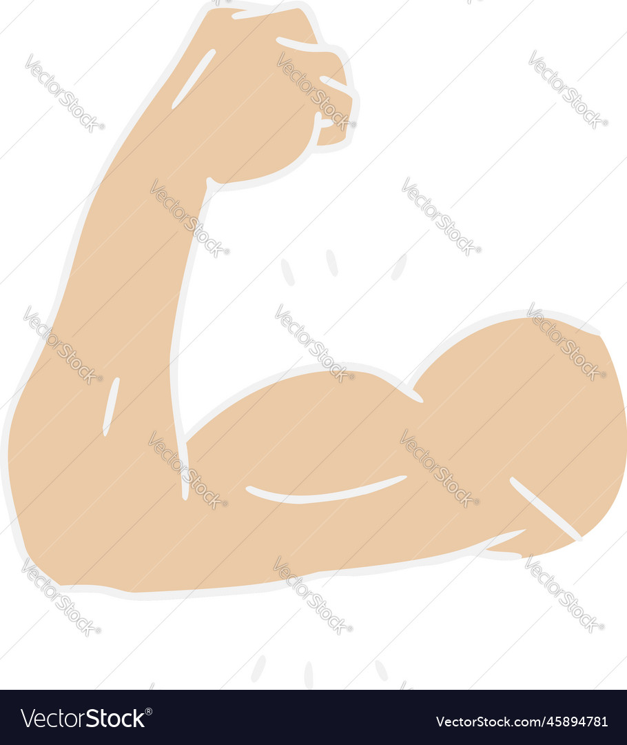 Biceps with male emphasis Royalty Free Vector Image