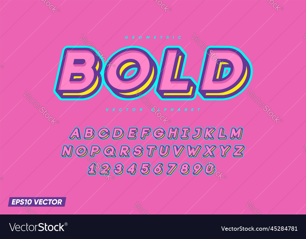 Cartoon font with numbers Royalty Free Vector Image Cartoon font with numbers Royalty Free Vector Image