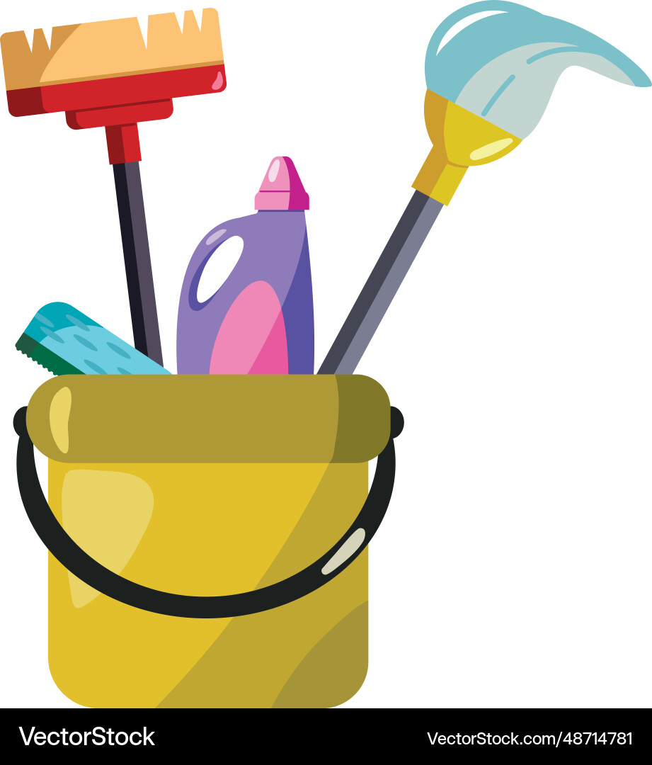 Cleaning products and equipment Royalty Free Vector Image