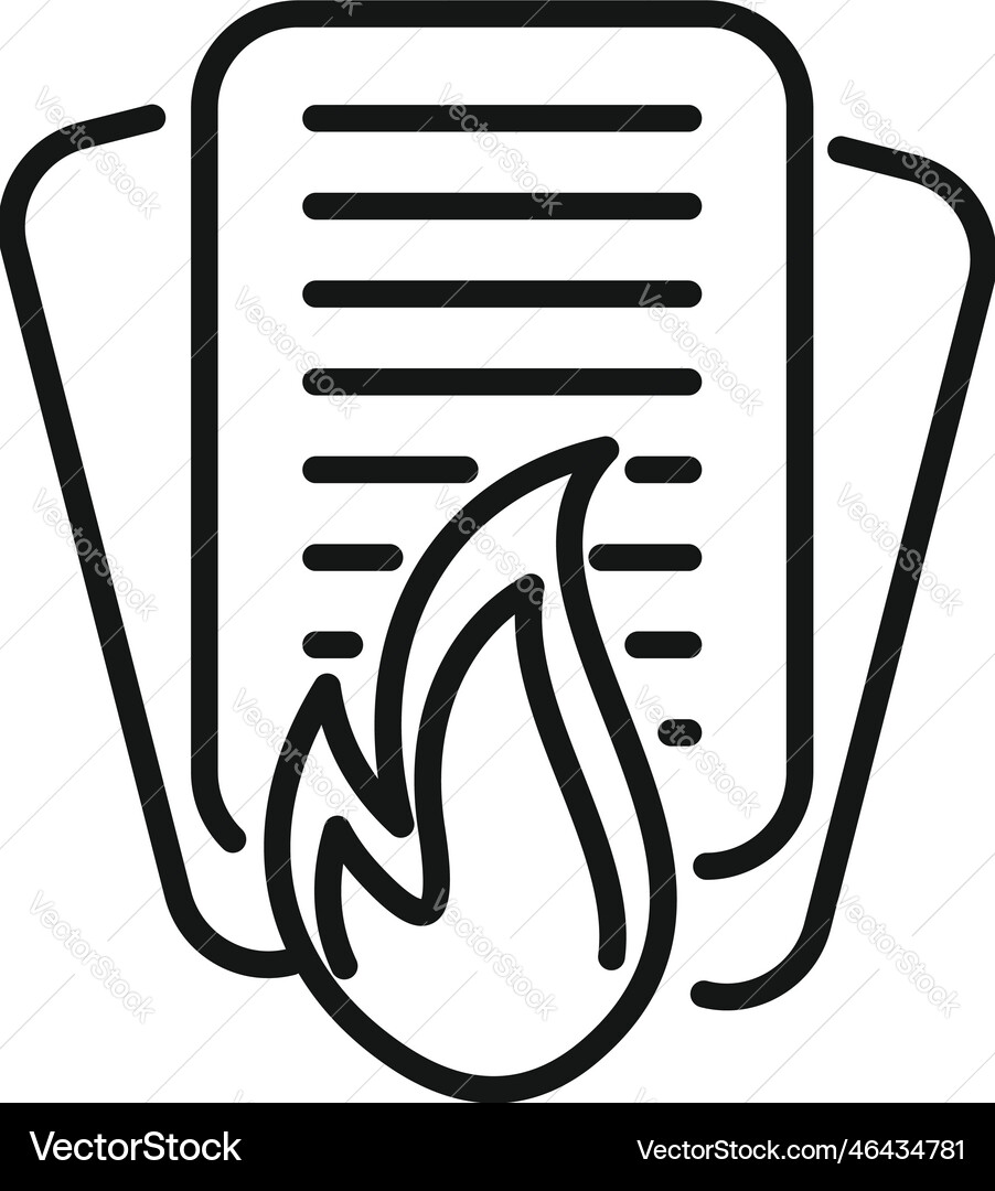 Fire rush job icon outline business work Vector Image
