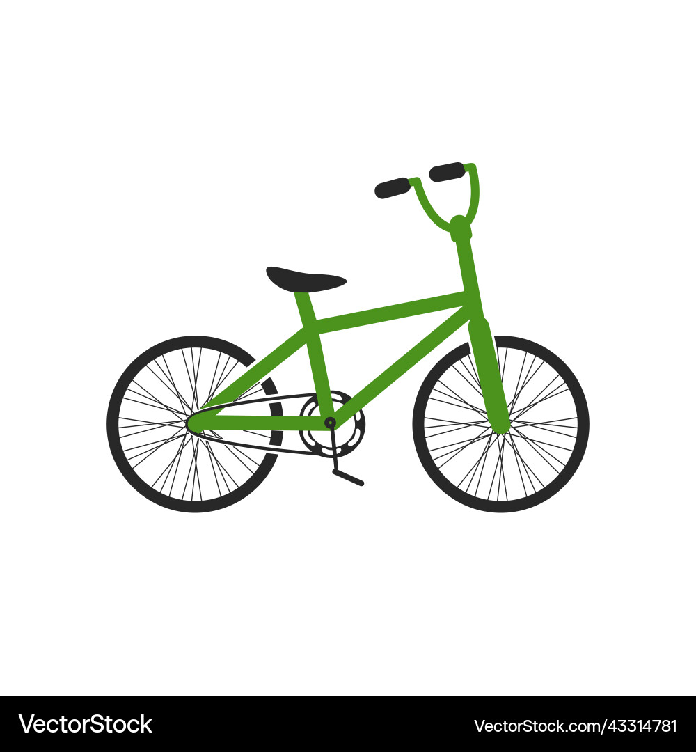 Green bike bicycle icon Royalty Free Vector Image